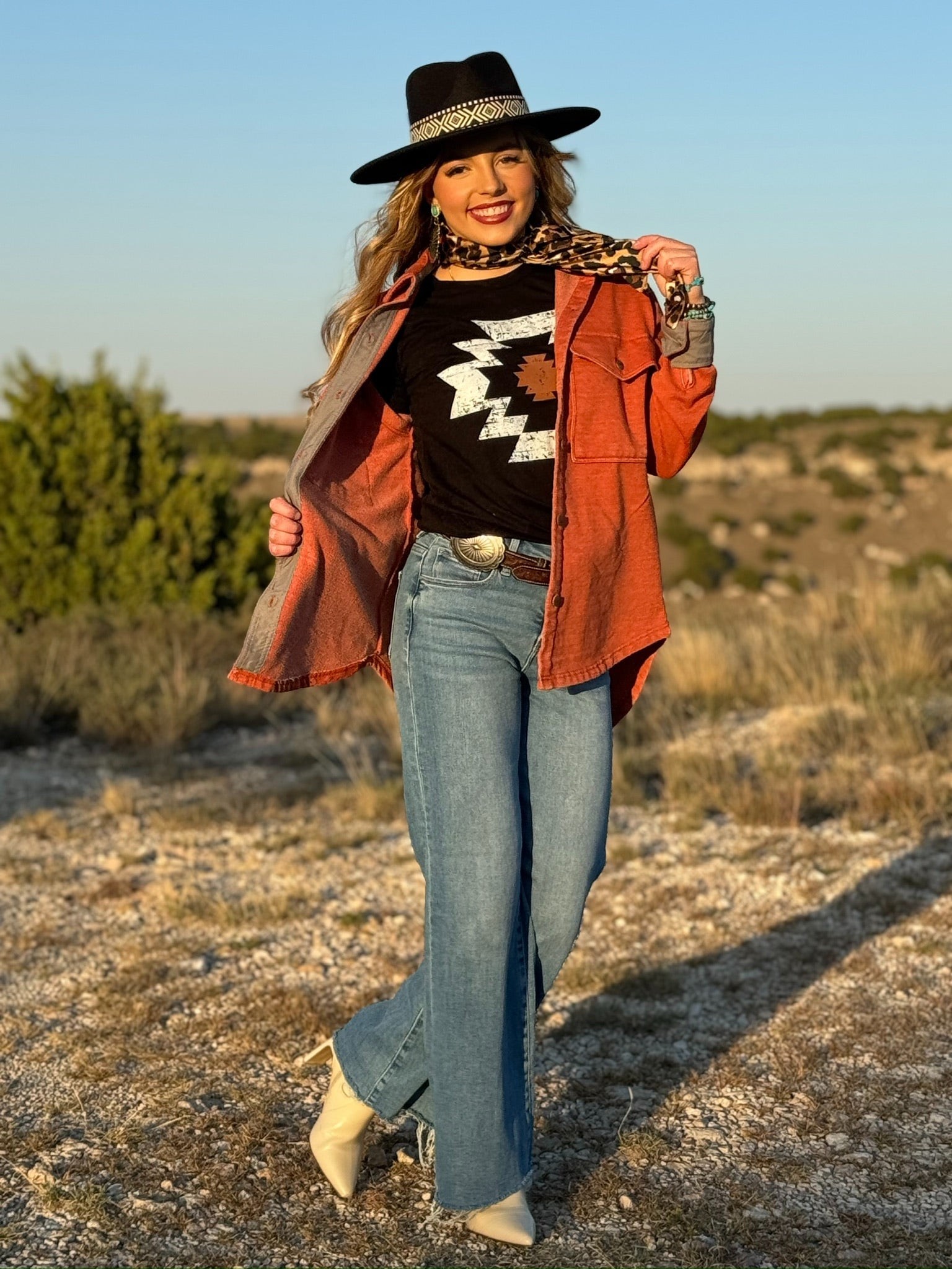 Durango Black Aztec Graphic Tee by Texas True Threads – Horse Creek ...