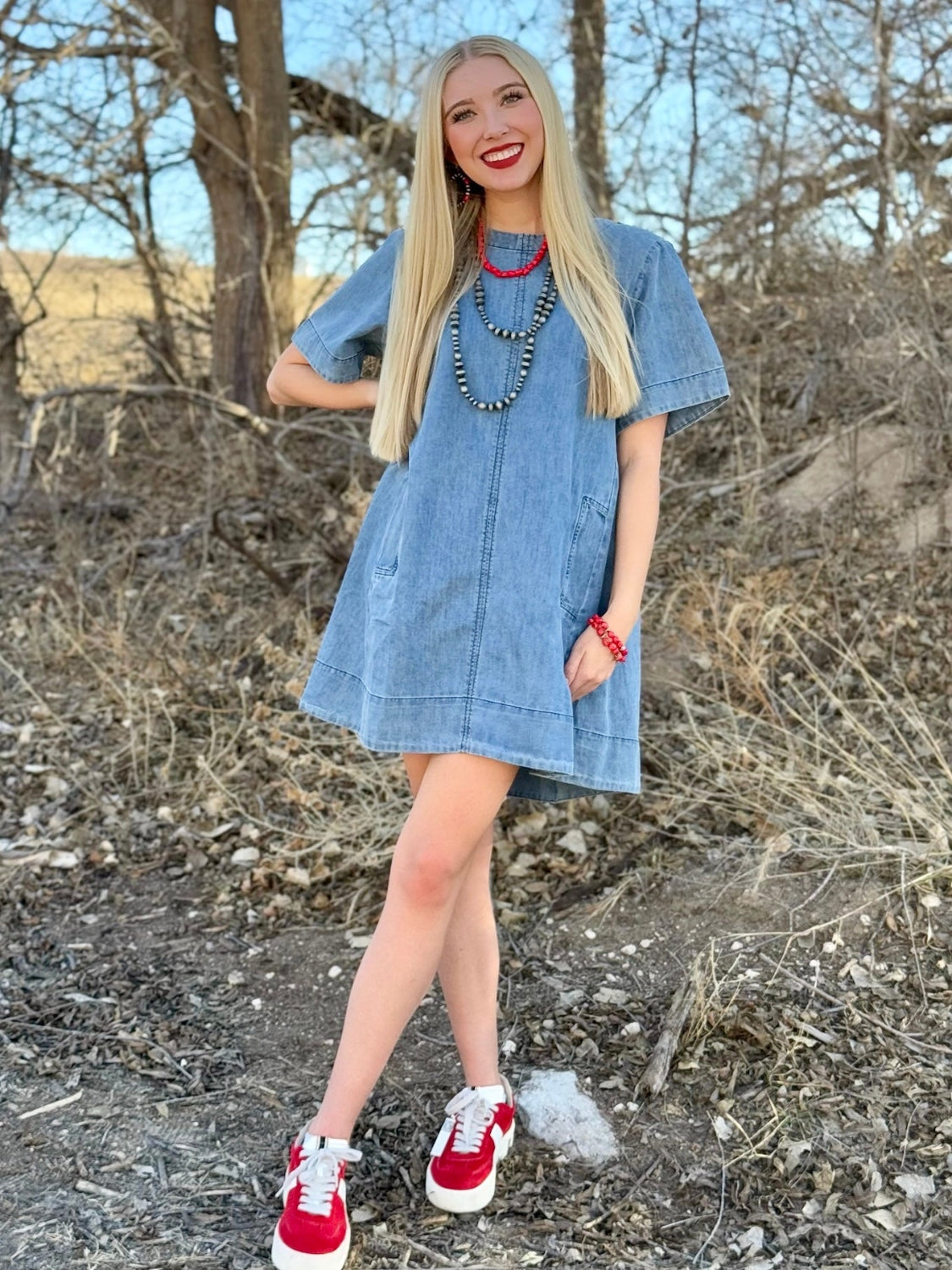 Brogan Denim Dress – Horse Creek Boutique