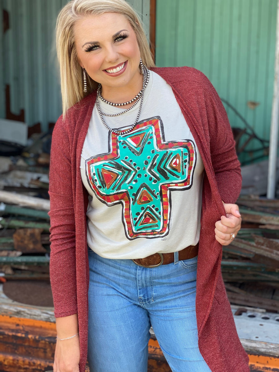 Brick Cardigan by Texas True Threads | Horse Creek Boutique